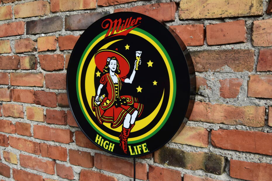 Illuminated 3D LED Miller High Life Logo 50-80 CM Beer Advertising ...