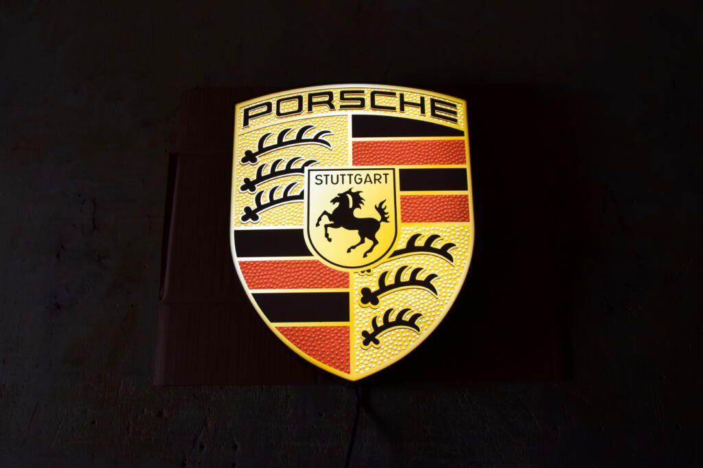Illuminated 3D LED Porsche Logo 50-80 CM Advertising - LedWords Shop ...