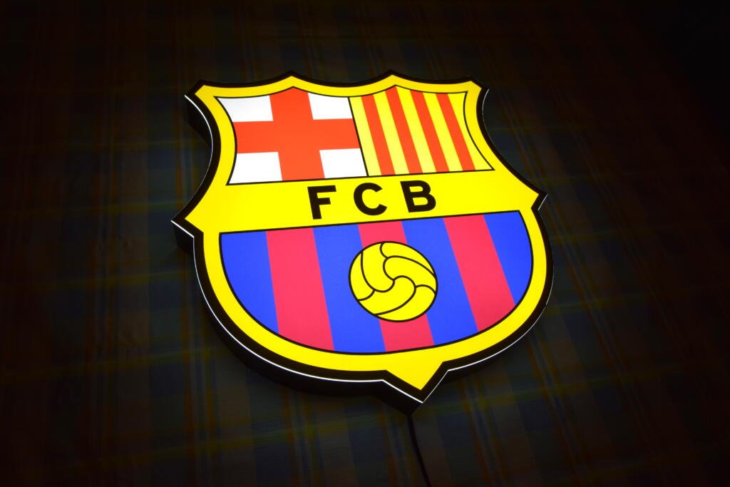 Large 3D LED FC Barcelona Logo Sign Neon 50 x 50 CM - LedWords Shop ...