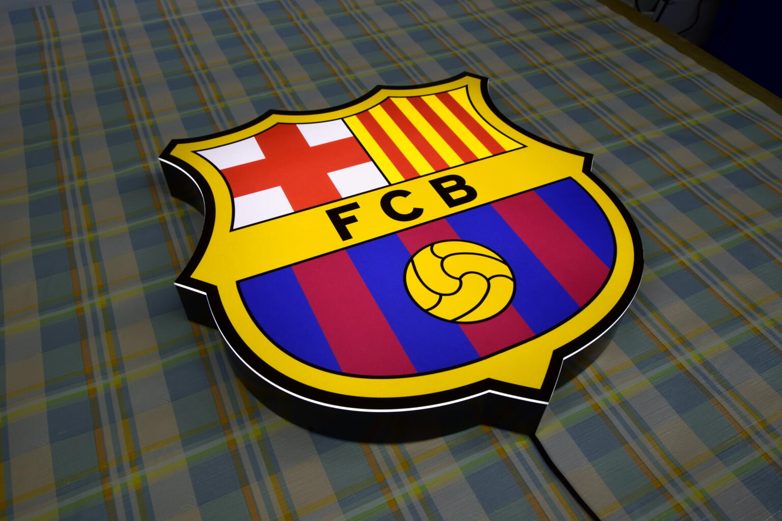 Large 3D LED FC Barcelona Logo Sign Neon 50 x 50 CM - LedWords Shop ...