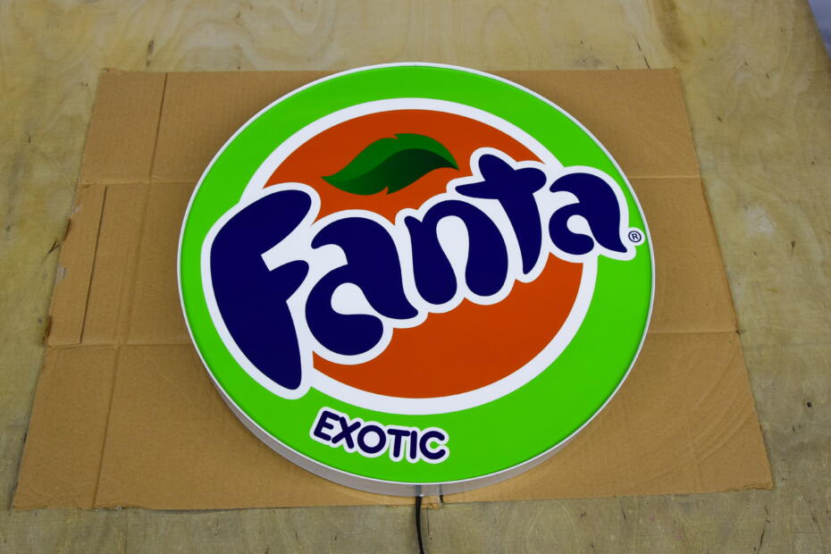 Illuminated 3D LED Logo Fanta Exotic 50-80 CM Advertising - LedWords ...