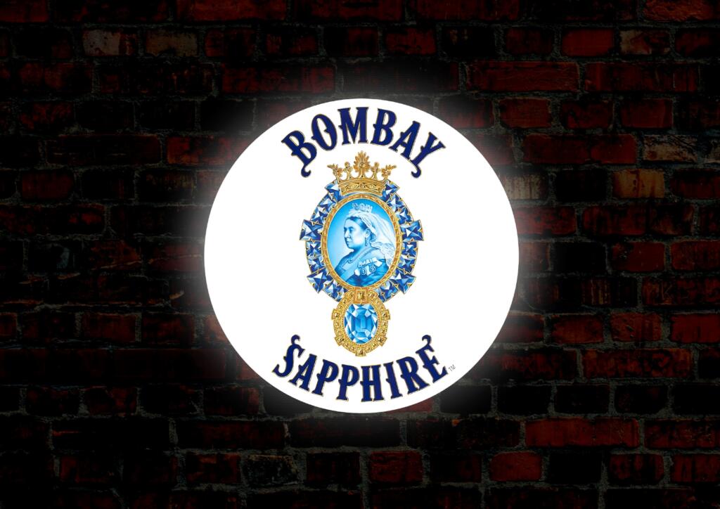 3D LED Bombay Sapphire Backlit Logo 50-80 CM Advertising - LedWords ...